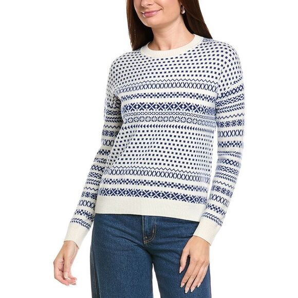 KIER + J | Sweaters | Kierj Womens Kier J Oversized Jacquard Wool ...